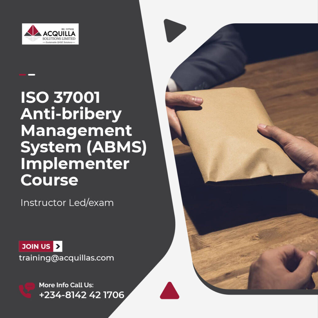 ISO 37001 Anti-bribery management system (ABMS) Implementer Course ...
